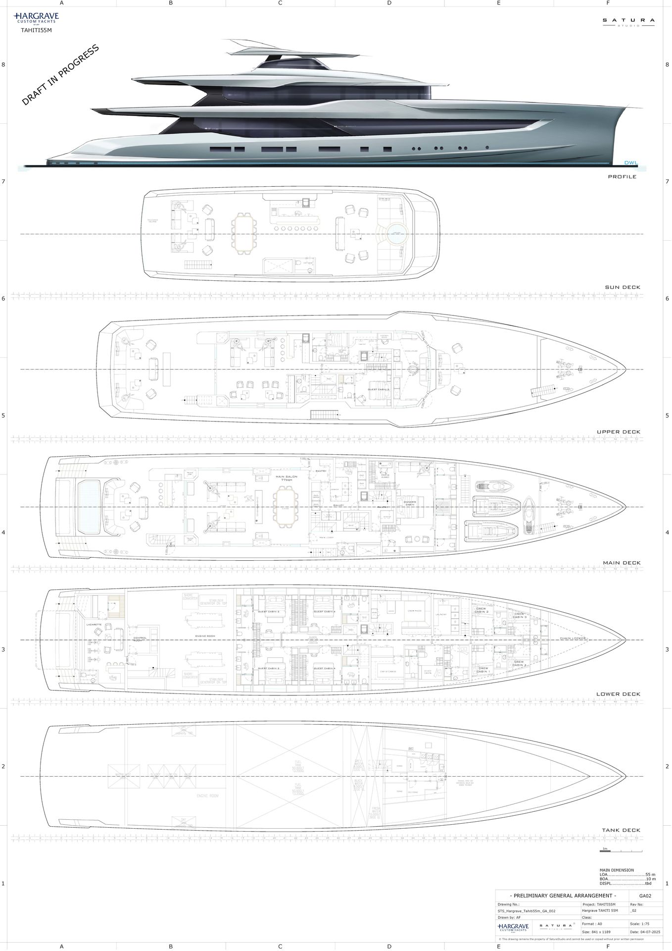 Project Tahiti | Steel & Aluminum Superyacht | 145ft to 200ft
